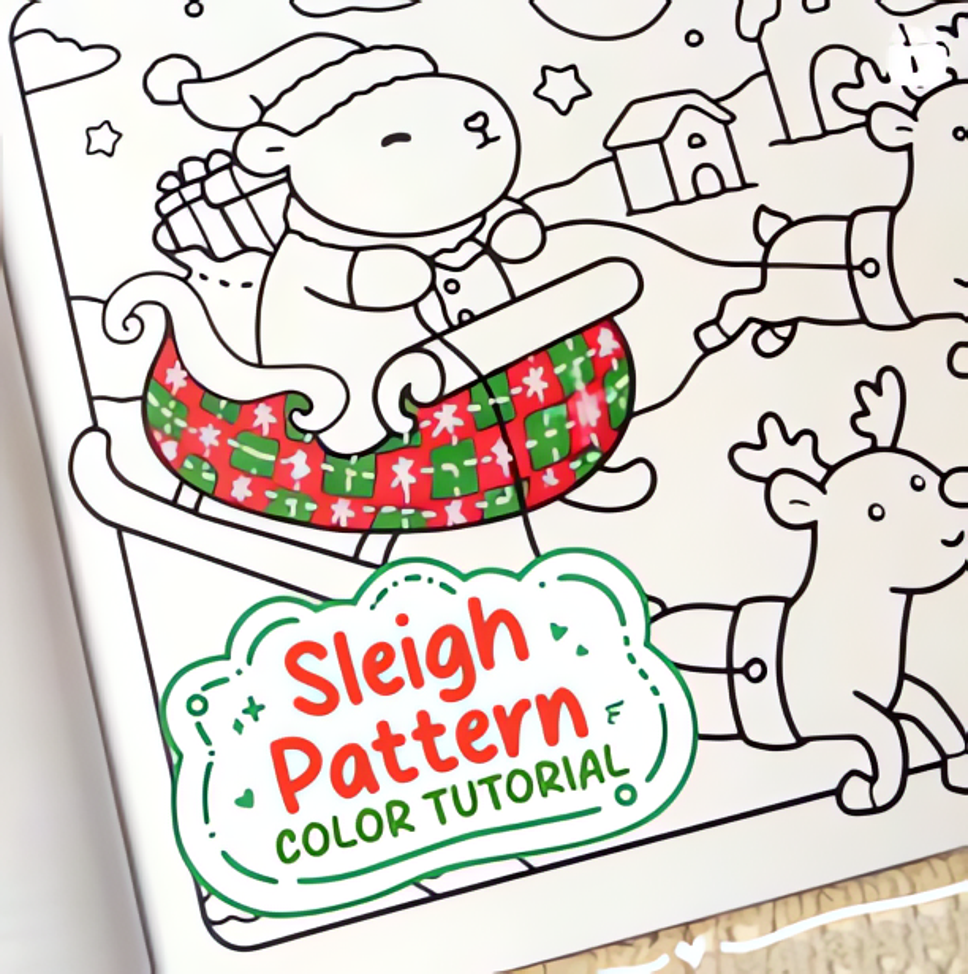 How to color - Sleigh Pattern - Tiny Daisy