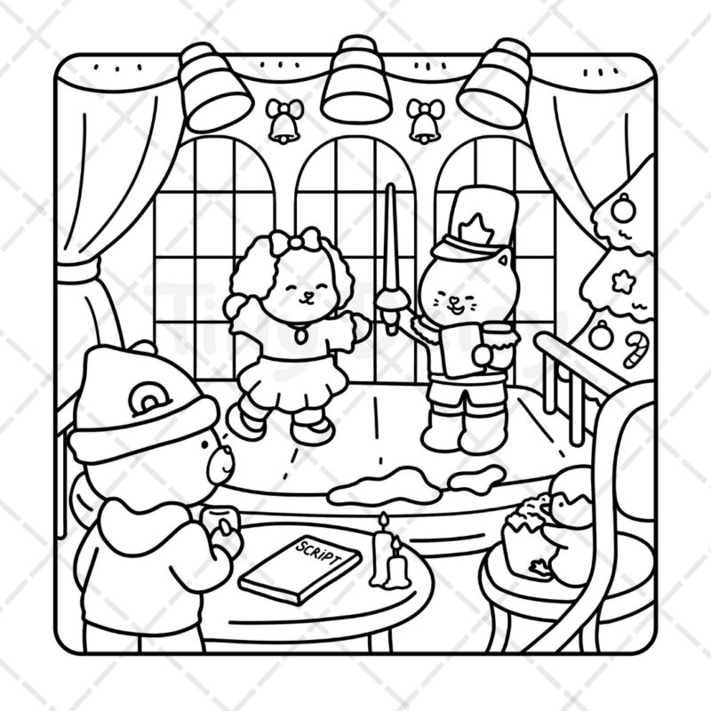 Fuzzy Buddies Coloring Book: A Cozy Holiday Adventure