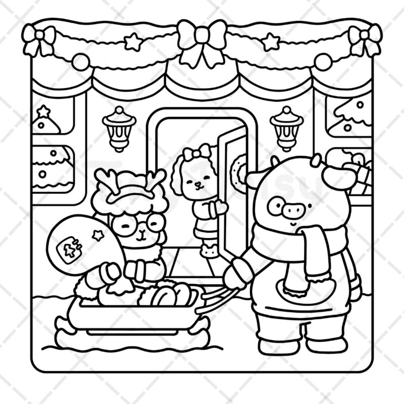 Fuzzy Buddies Coloring Book: A Cozy Holiday Adventure