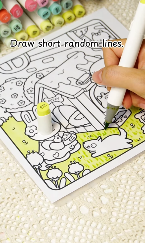 How to color - Grass - Tiny Daisy