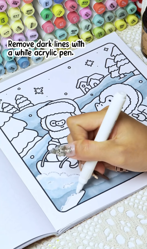 How to color - Snow Ground - Tiny Daisy