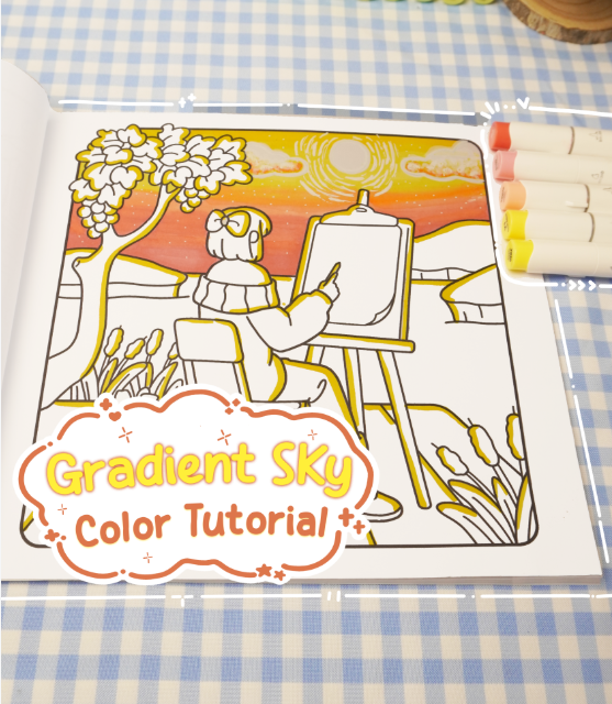 How to color - Gradient Sky - Tiny Daisy