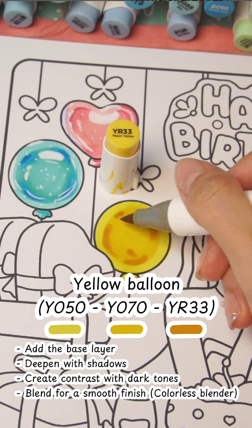 How to color balloon