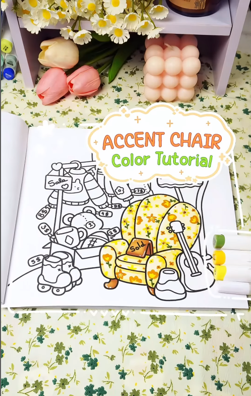How to color - Accent chair - Tiny Daisy